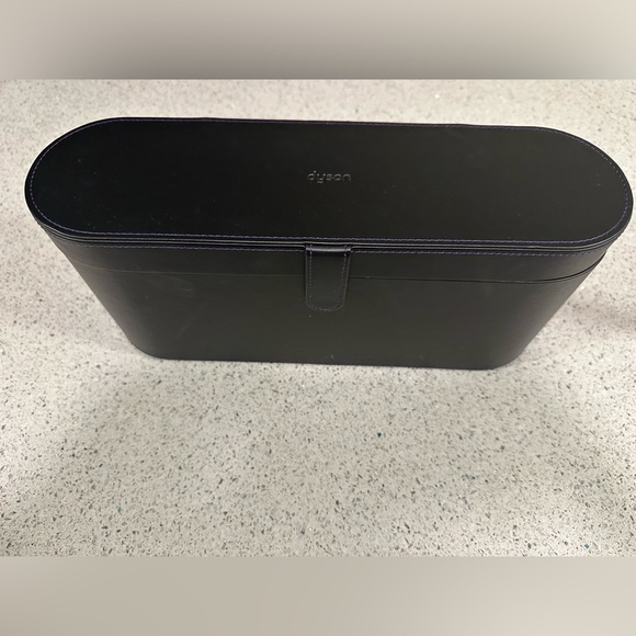 Dyson | Hair | Dyson Black Leather Case Purple Accents Magnetic Closure ...